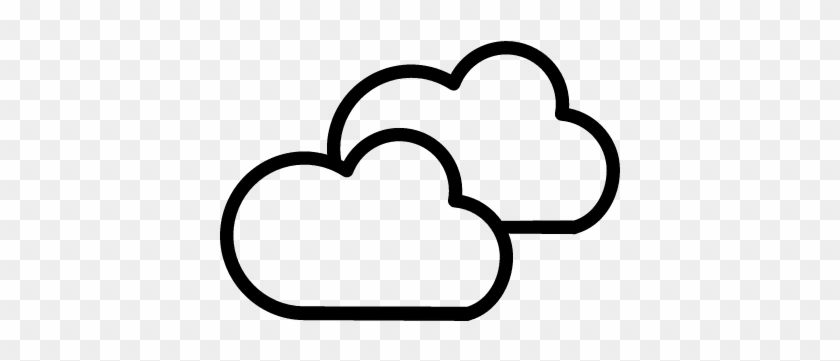 Cloudy Weather Symbol Outline Of Two Clouds Vector - Cloudy Weather ... Cloudy Weather Symbol Outline Of Two Clouds Vector - Cloudy Weather ...