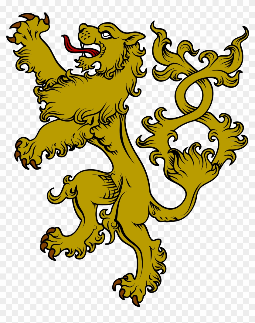 Heraldic Wolf - Lion Coat Of Arms - Full Size PNG Clipart Images Download