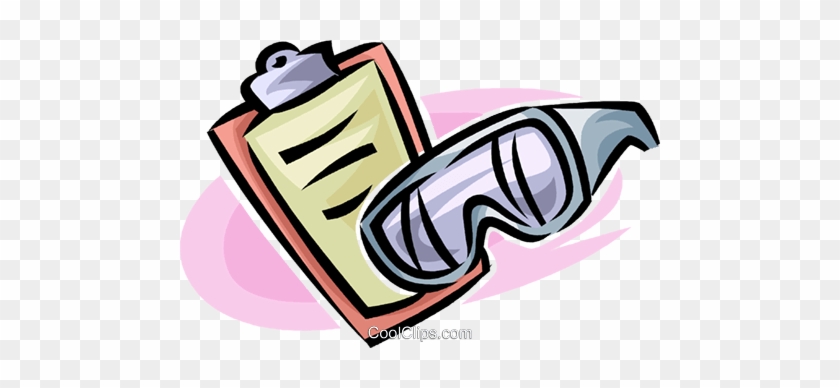Safety Goggles And A Clipboard Royalty Free Vector - Clipart Science ...