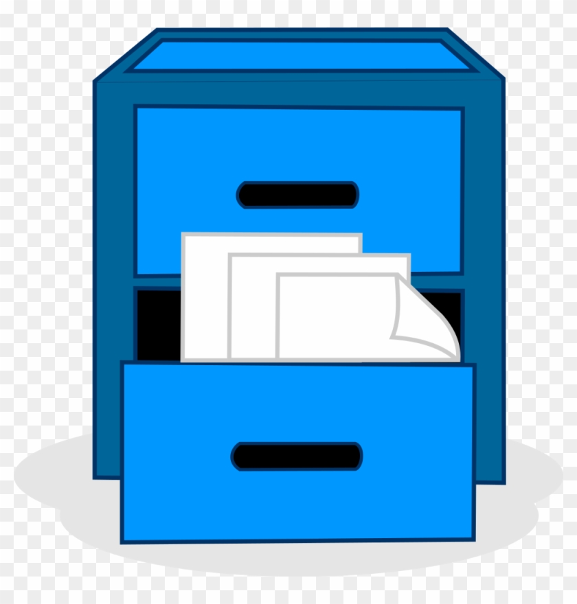 File Cabinet Blue - Clip Art - Free Transparent PNG Clipart Images Download