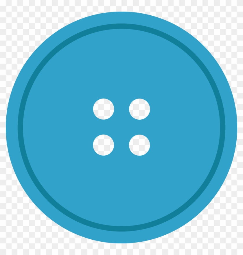 Blue Round Cloth Button With 2 Hole Png Image - Blue Sewing Button Png ...