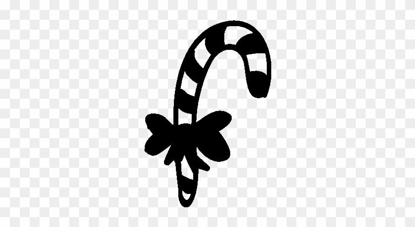 Christmas Candy Cane Icon - Christmas Candy .png Black And White - Full ...