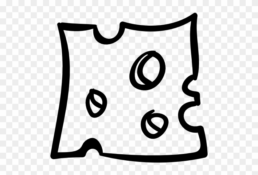 Cheese Slice Clipart Black And White Letters - Cheese With No ...