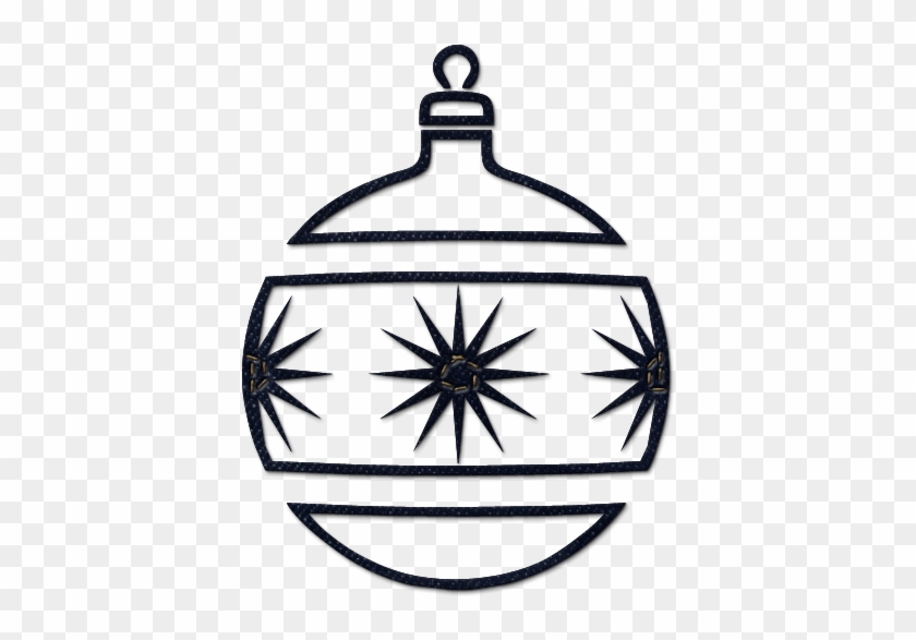 Christmas Ornament Clip Art Black And White Merry Christmas - Christmas ...