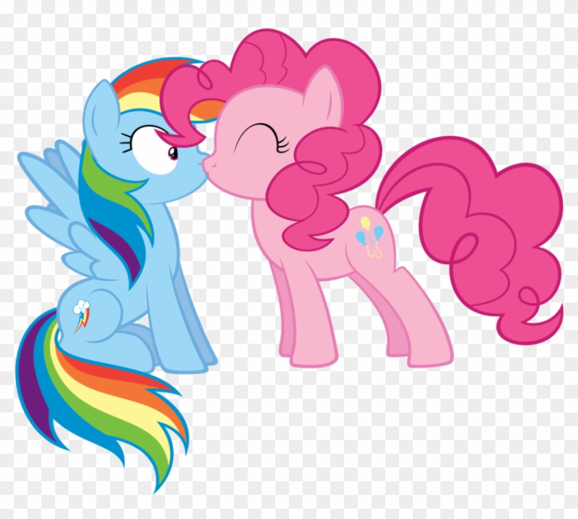Pinkiedash By Atmospark - Dash And Pinkie Pie Kissing - Full Size PNG Clipart Images Download