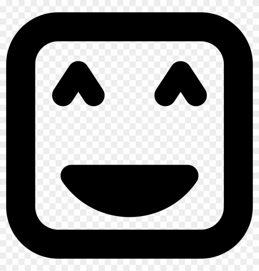 Smile Face Of Square Shape With Closed Happy Eyes Comments - Smile ...