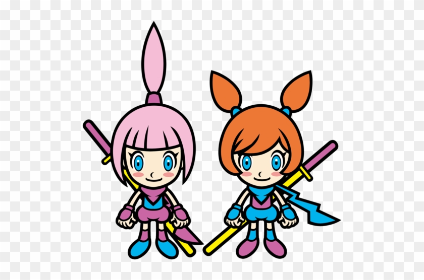 Kat And Ana With Happy Eyes - Warioware Kat And Ana - Full Size PNG ...