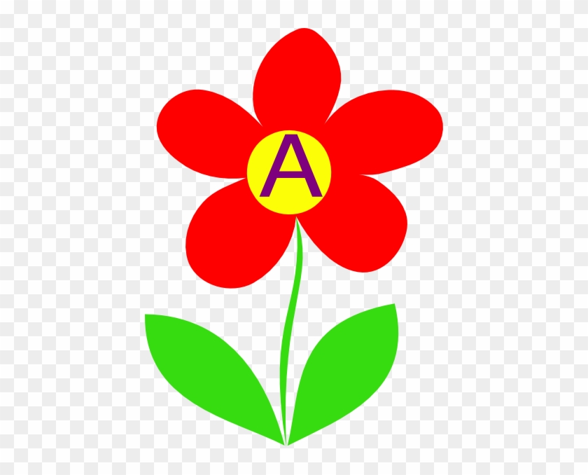Lue Clip Art Flower Letter A Clip Art - Cartoon Pictures Of Flower ...