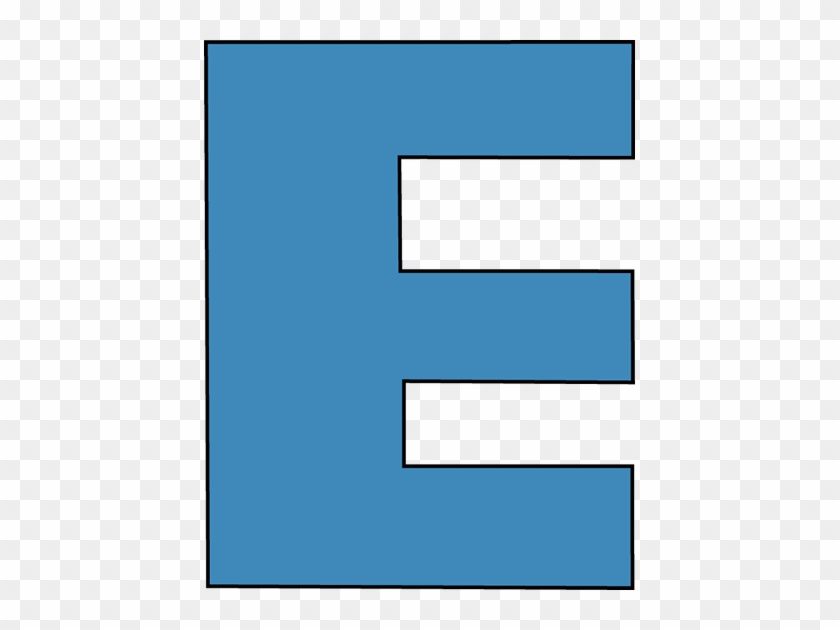 Blue Alphabet Letter E Clip Art - Capital Letter E Clipart - Full Size ...
