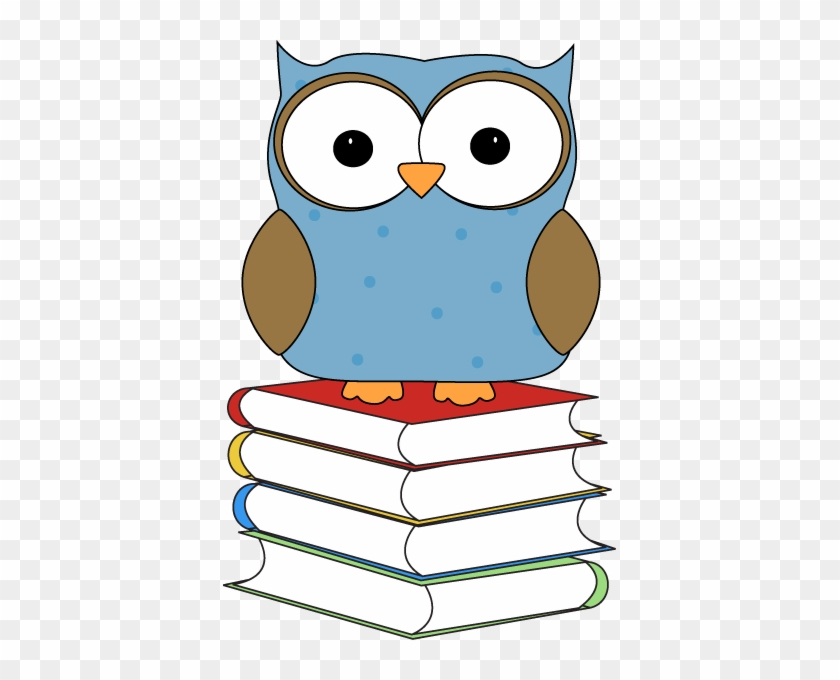 Polka Dot Owl Sitting On Books - Owl On Books Clipart - Full Size PNG ...