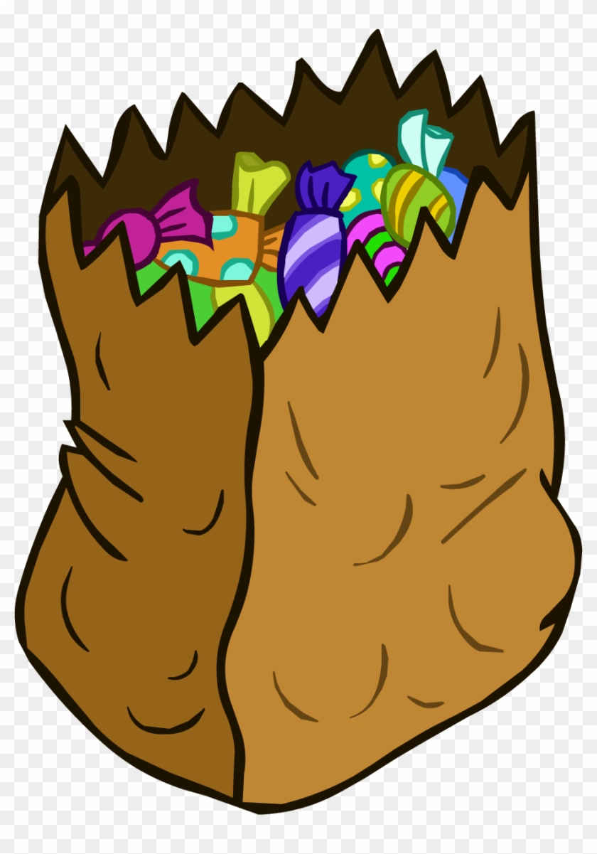 Trick - Bag Of Candy Cartoon - Full Size PNG Clipart Images Download