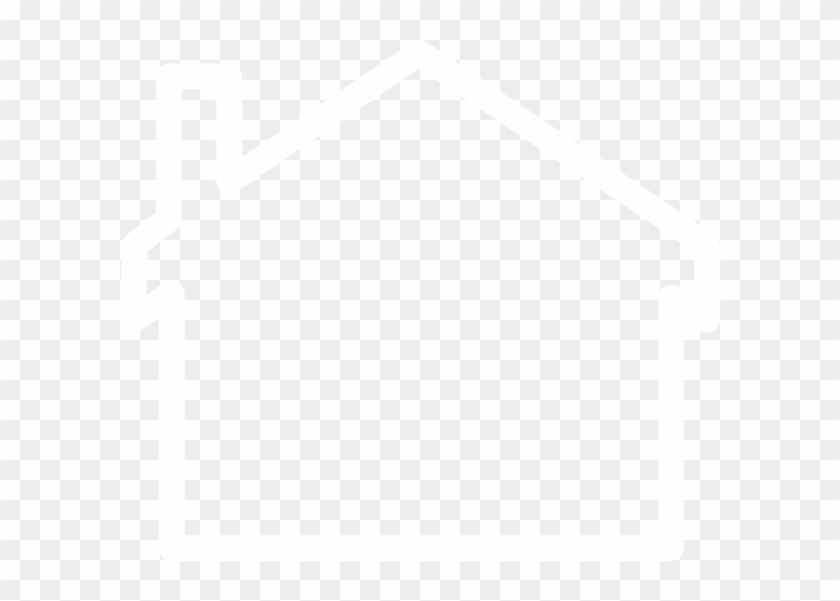White Outline Of A House - Full Size PNG Clipart Images Download