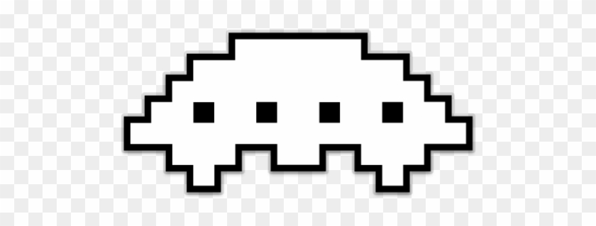 Space Invaders Ufo Shaped Sticker - Space Invaders Sprites Png - Full ...