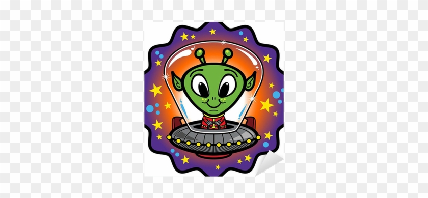Cartoon Alien In Ufo - Full Size PNG Clipart Images Download