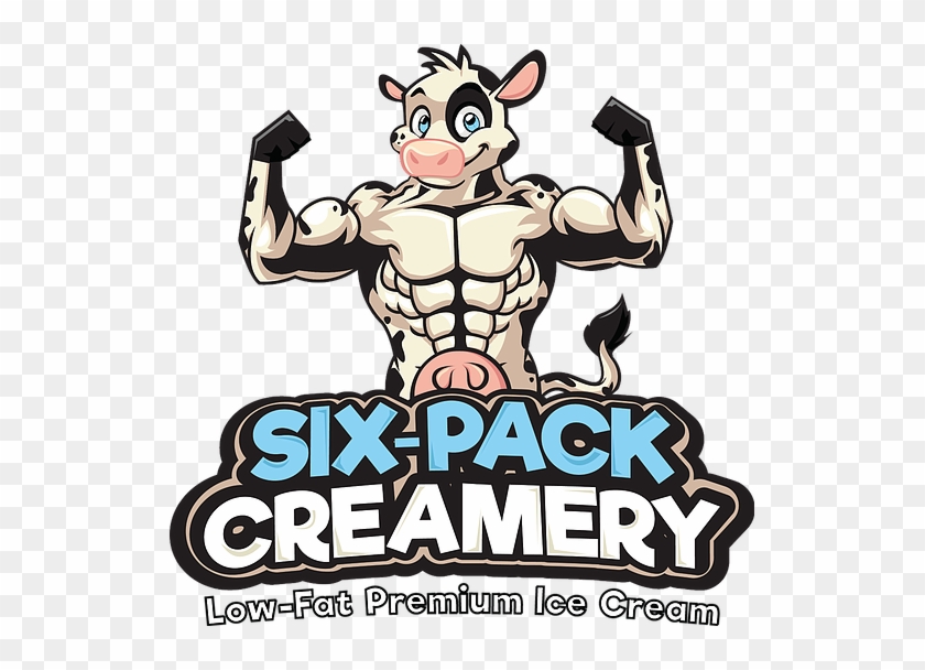 The Six-pack Creamery® Mission - Cow With A Six Pack - Full Size PNG ...