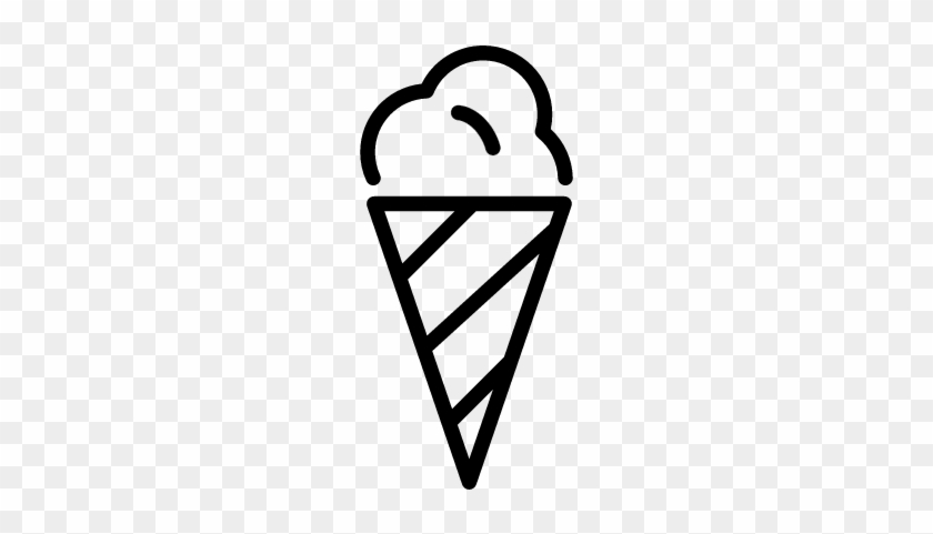 Ice Cream Cone Vector - Black And White Ice Cream Clip Art - Full Size ...