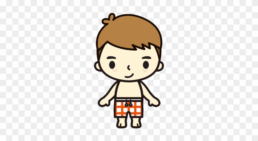 Free Png Clipart-kawaii Boy Swim Trunks Designed By - Cartoon - Full ...