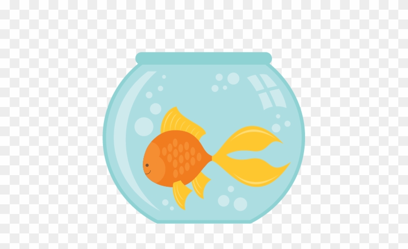 Goldfish In Bowl Svg Scrapbook Cut File Cute Clipart - Goldfish Bowl ...