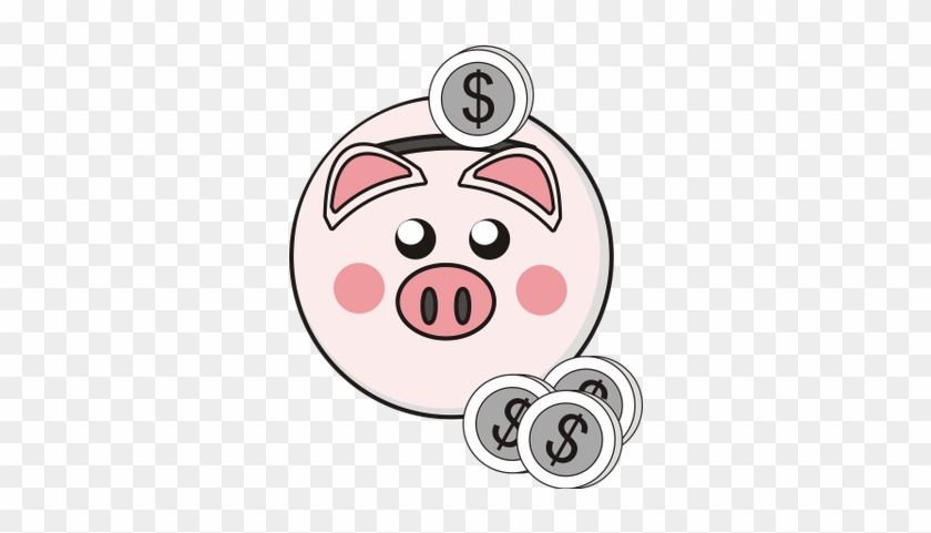 Piggy Bank With Dollar Coin Clipart - Gold Coin Clip Art - Full Size ...
