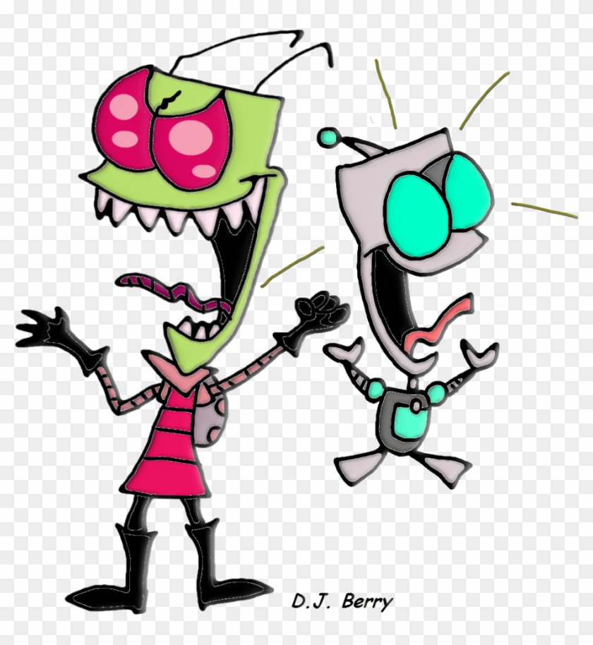 Zim And Gir - Cartoon - Free Transparent PNG Clipart Images Download