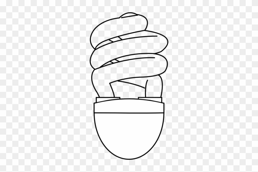 Cfl Compact Fluorescent Light Bulb Outline - Cfl Clip Art - Full Size ...