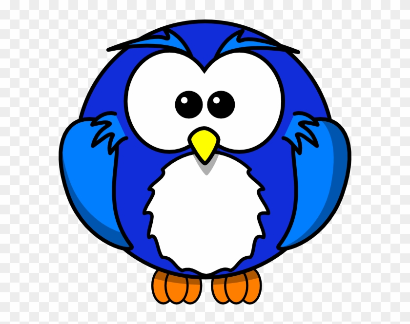 Blue Owl Clip Art At Clker - Cartoon Owl - Free Transparent PNG Clipart ...