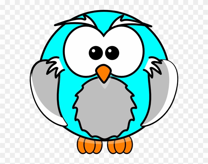 Blue Owl Clip Art At Clker - Cartoon Owl - Free Transparent PNG Clipart ...