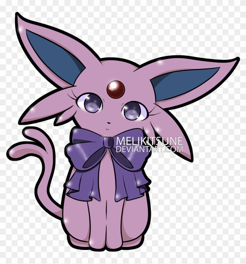 5cm Clear Acrylic Charm Of Espeon With A Cute Ribbon, - Espeon Chibi ...