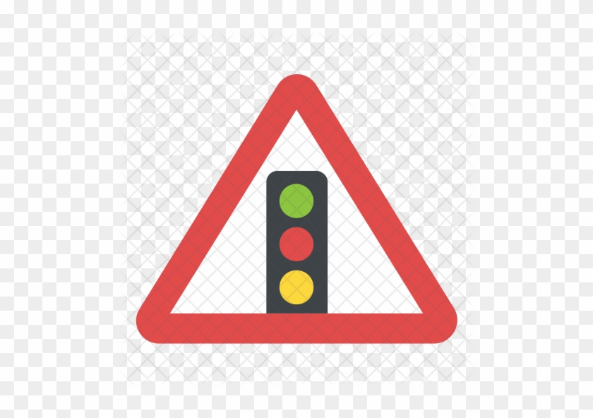 Traffic Signals Alert Icon - Narrow Road Sign - Full Size PNG Clipart ...