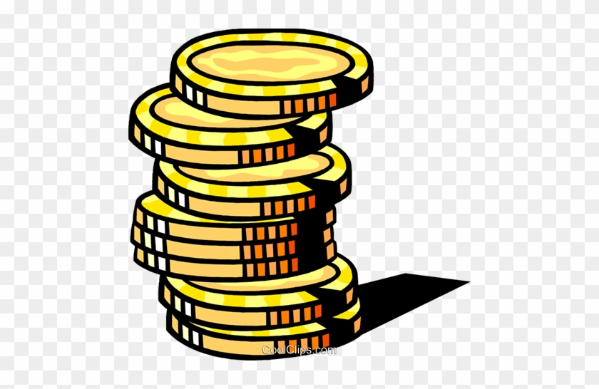 Coins Royalty Free Vector Clip Art Illustration - Münzen Clipart - Full ...