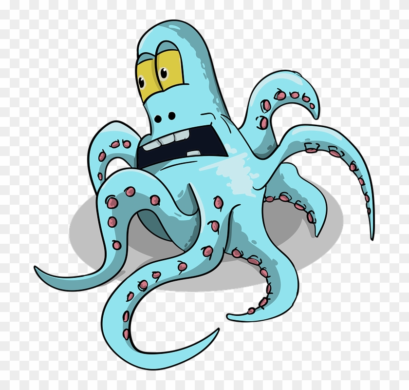 Octopus, Character, Cartoon - Octopus - Free Transparent PNG Clipart ...