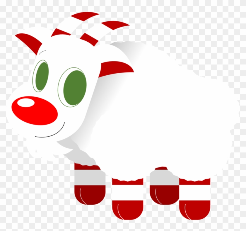 Candy Cane Mountain Goat By Alice Of Africa - Cartoon - Full Size PNG ...
