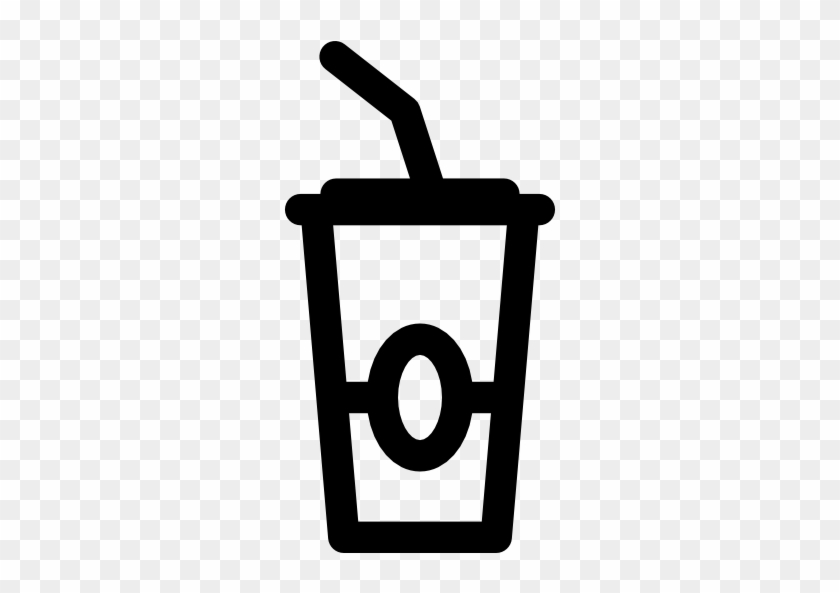 Paper Cup With A Drinking Straw Free Icon - Pajilla Icono - Full Size ...