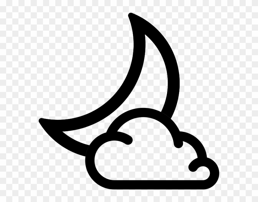 Simple Weather Icons2 Cloudy Night - Rain And Snow Mixed - Full Size ...