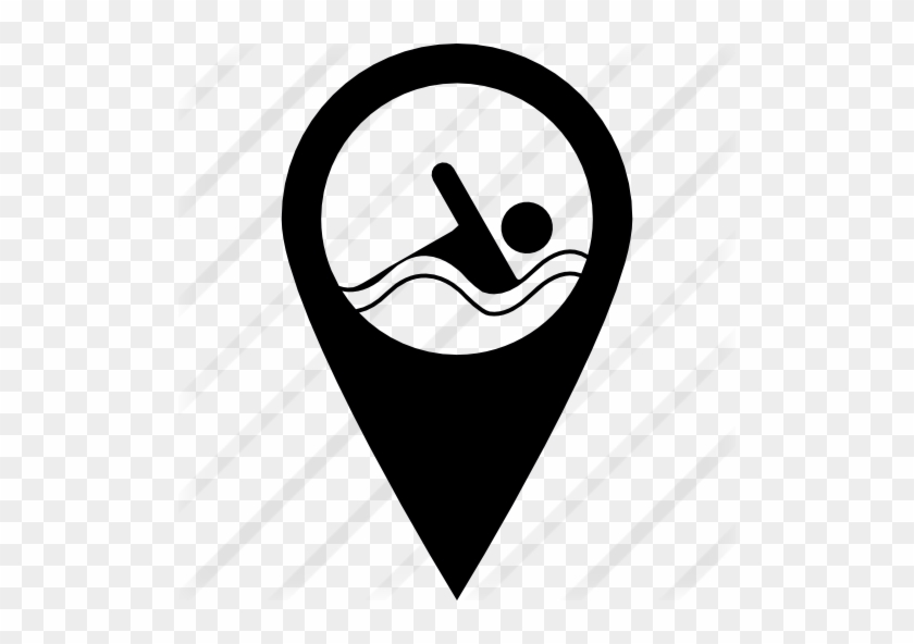 Swimming Pool Pin - Bank - Full Size PNG Clipart Images Download