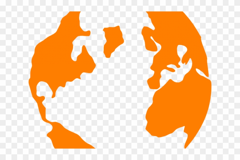 Globe Clipart Orange - Earth Clipart Black And White - Full Size PNG ...