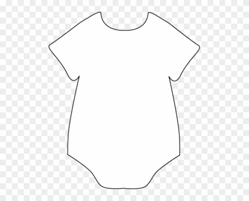 White Baby Onesie Clip Art Sketch Coloring Page