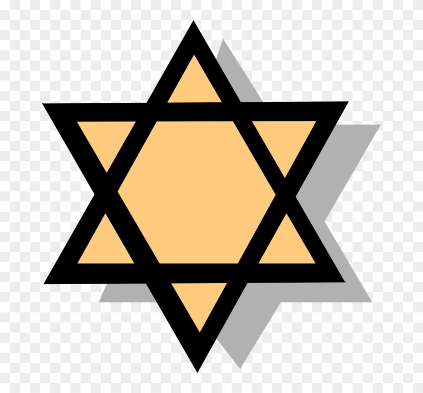 Vector Illustration Of Star Of David Shield Of David - Night By Elie ...
