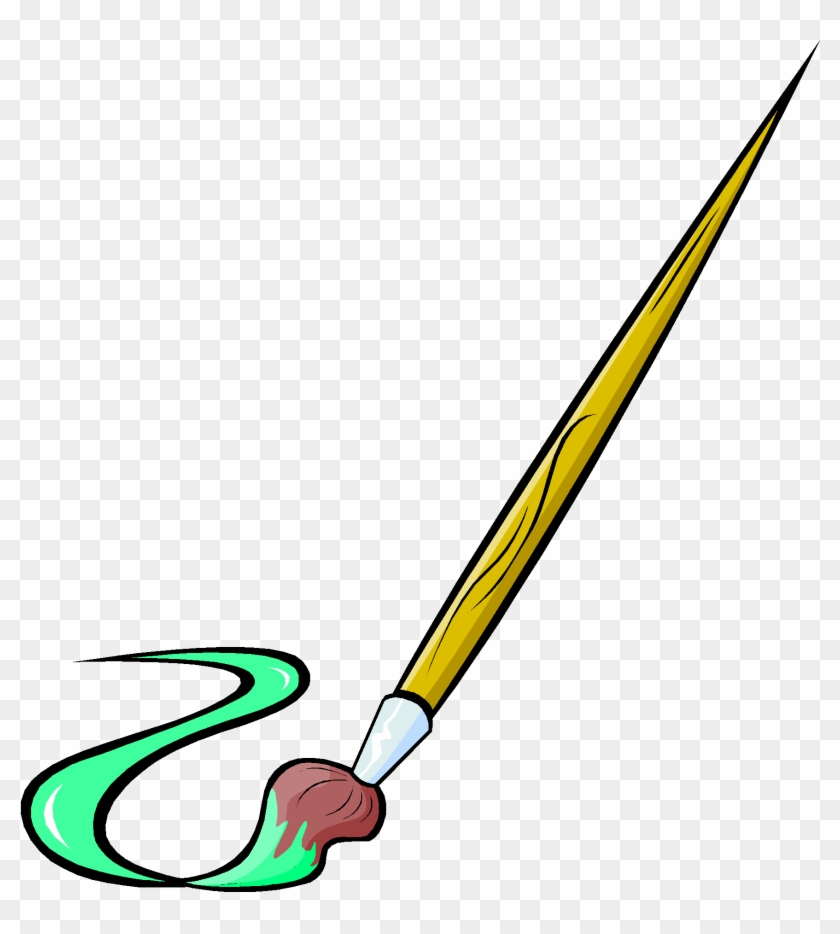 Beak Paintbrush Line Clip Art - Paint Brush Clip Art - Full Size PNG ...