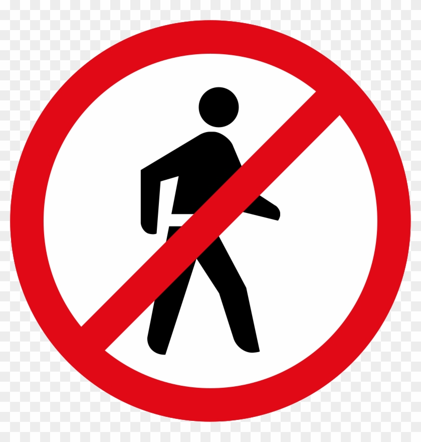 Hitch-hiking Prohibited Sign - Traffic Sign - Full Size PNG Clipart ...