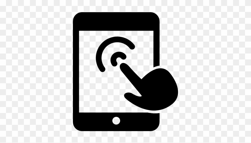 Touch Screen Phone Vector - Touch Screen Vector Icon - Full Size PNG ...