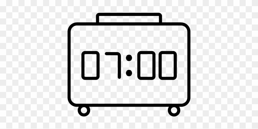 Clock Digital Tool Outline Vector - Digital Clock Outline - Full Size ...