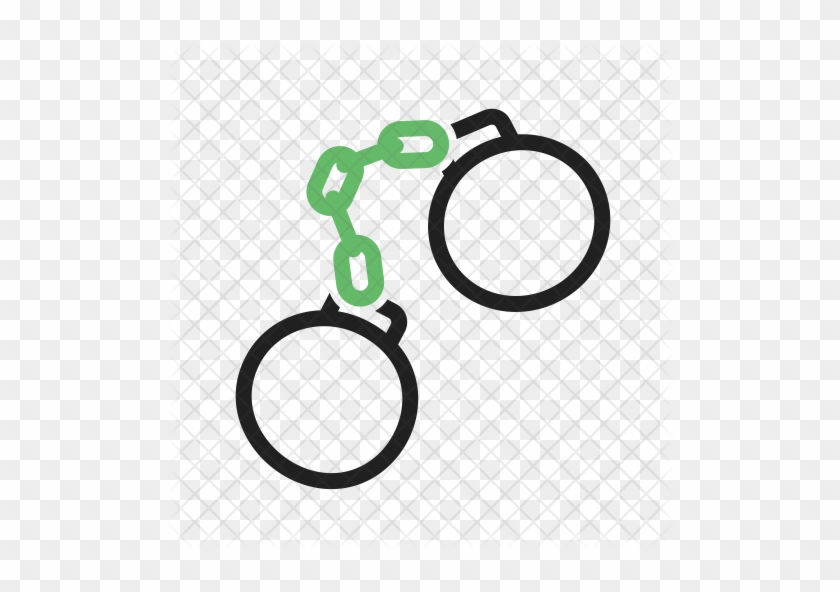 Handcuffs Icon - Circle - Full Size PNG Clipart Images Download