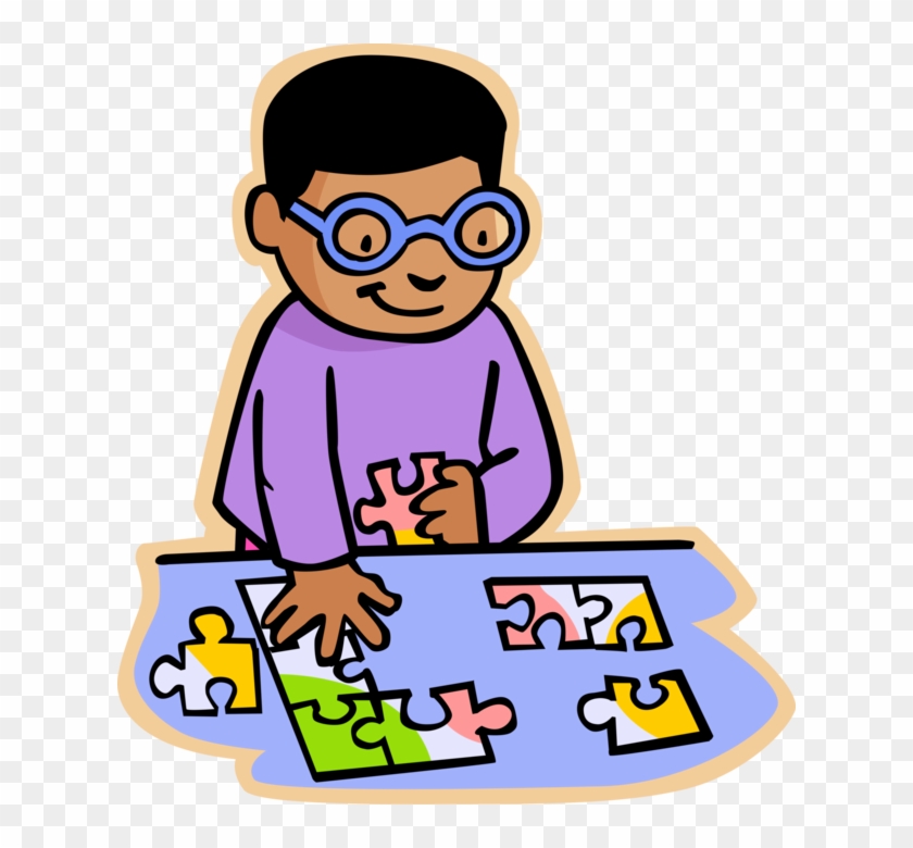 Vector Illustration Of Primary Or Elementary School - Puzzle Clip Art ...