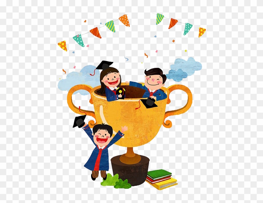 Graduation Ceremony Visual Arts Illustration - Graduating Children Png ...