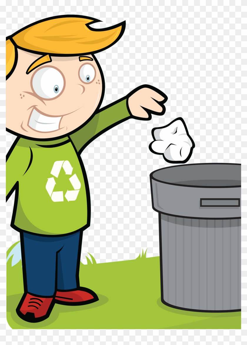 Throwing Trash Cans Good Habits - Clean And Healthy India - Full Size ...