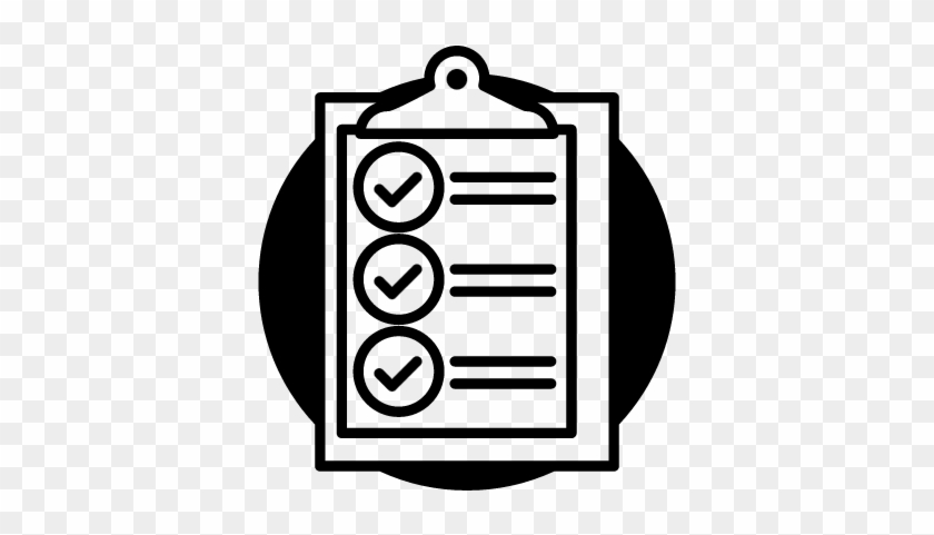 Clipboard With Check List - Checklist Cartoon Black And White - Full ...