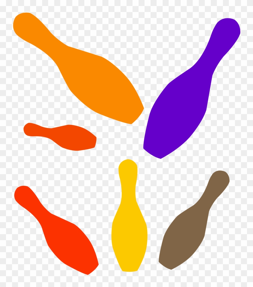 Bowling Pins, Shaded Svg Vector File, Vector Clip Art - Colorful ...