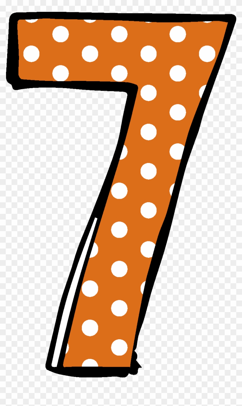 Amazing Cute Number Clipart With - Polka Dot Number 7 - Full Size PNG ...