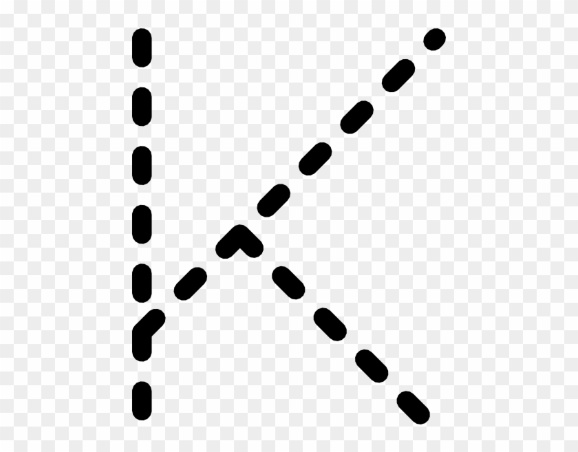 Alphabet Tracing Letter K Clip Art Free Vector - Letter K To Trace ...